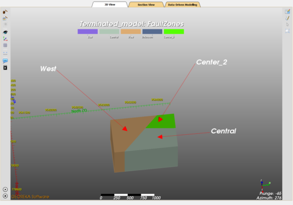 3D Fault Model: an example | GEOREKA Software